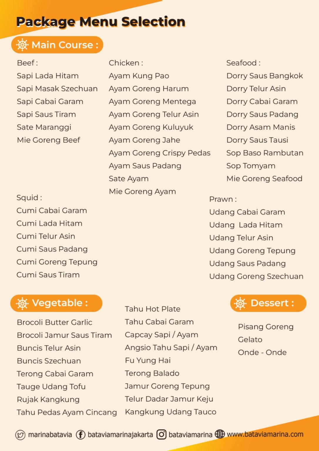Menu – Batavia Marina